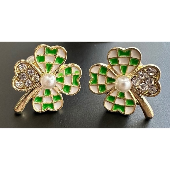Jewelry | Brand New Gold Four Leaf Clover Stud Earrings | Poshmark